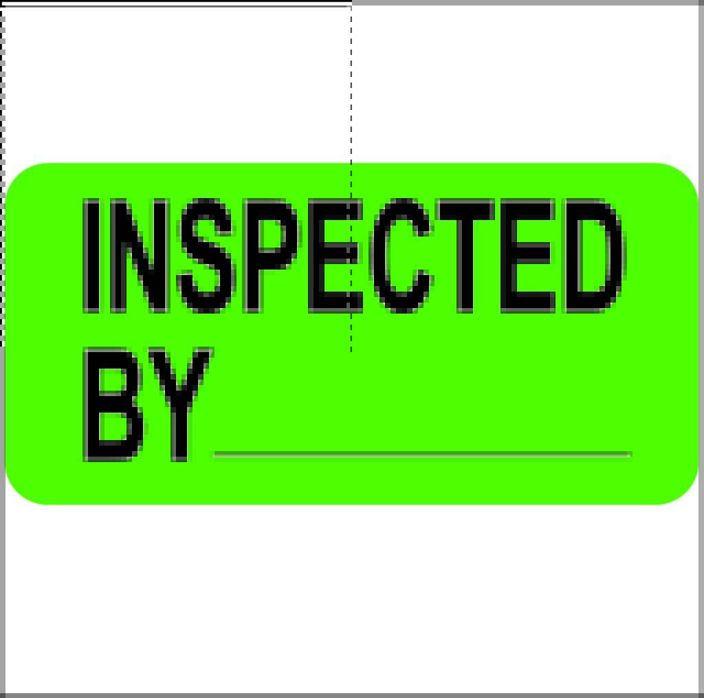 Inspected By Labels | Use for QC | Choose Shape and Size