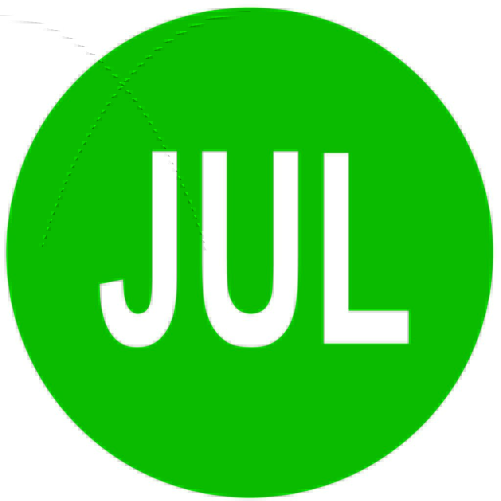 July Labels | Bold and Bright | Choose Shape and Size