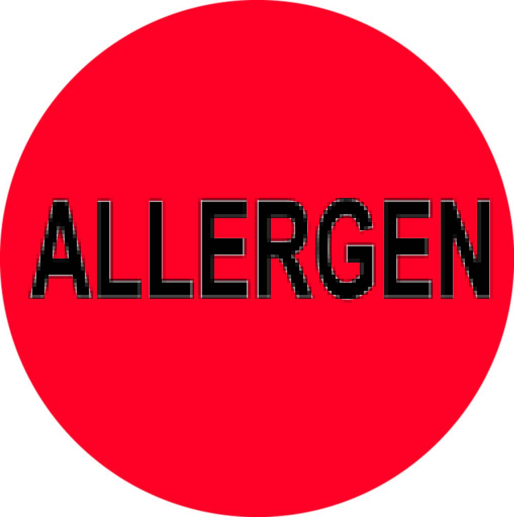 Allergen Labels | Bright and Bold | Choose Size